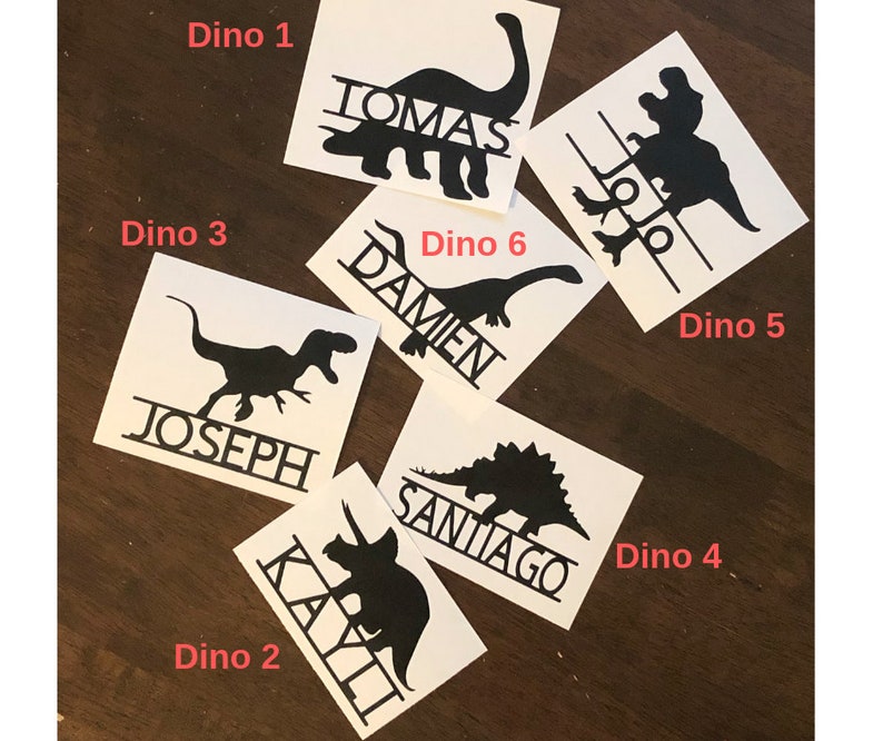 Dinosaur Decal Dinosaur Stickers Dinosaur Decor Name Decal - Etsy