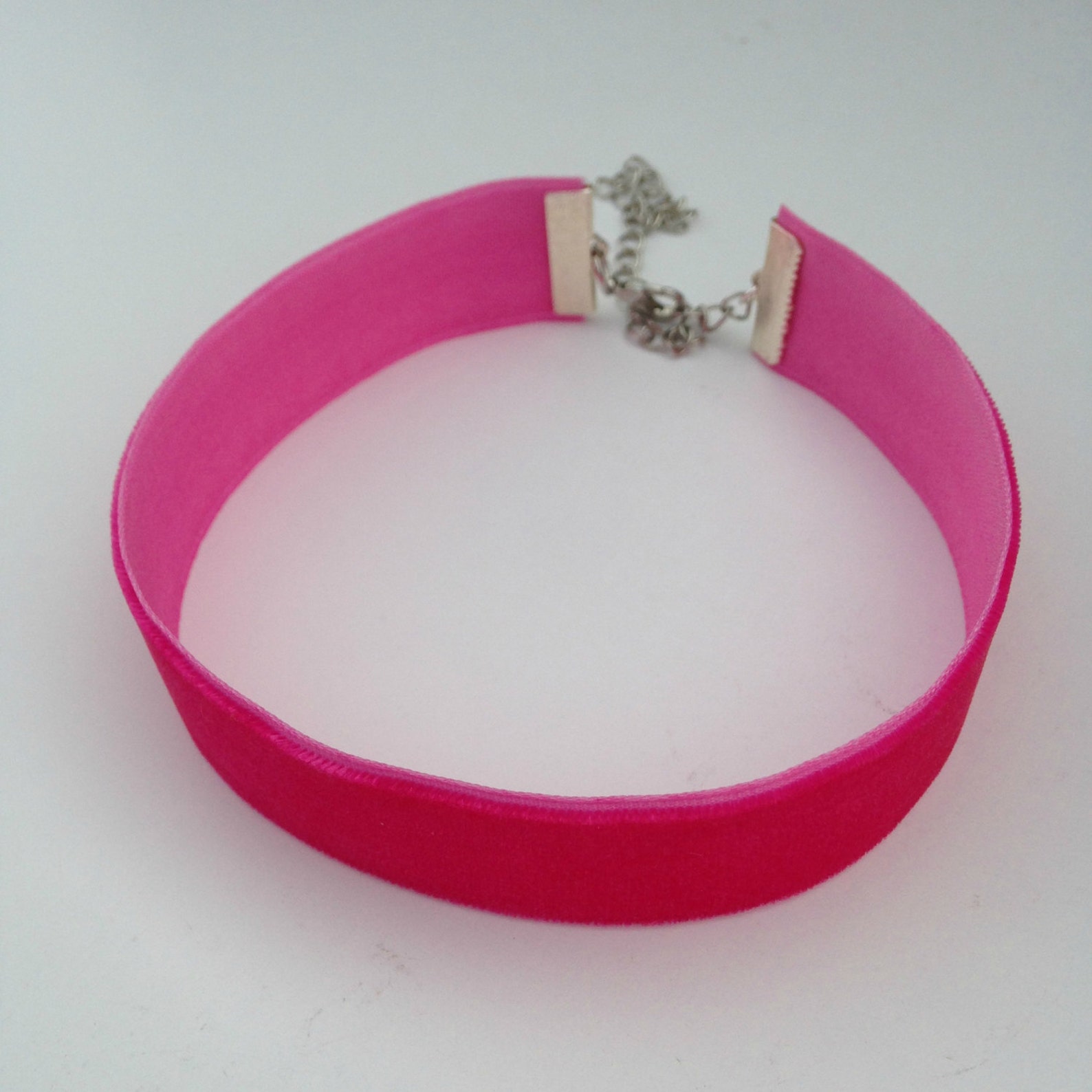 Hot Pink Choker Velvet Choker 90s Jewelry Elegant Chokers - Etsy