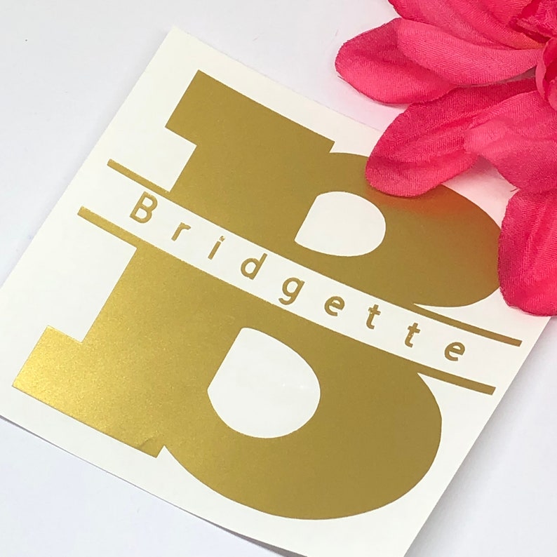 Split Monogram Name Monogram Decal Split Letter Split - Etsy