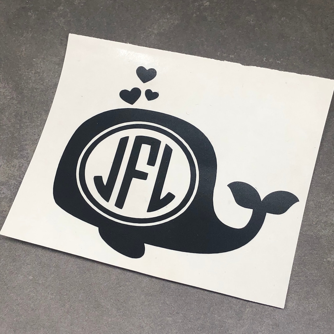 Monogram Decal, Monogram Sticker, Vinyl Monogram Initial, DIY Vinyl ...