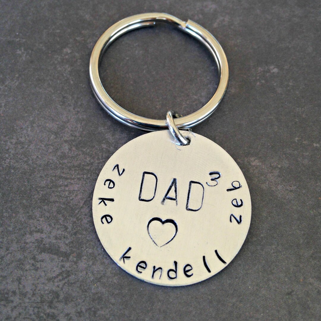 Dad Keychain, Custom Keychain for Dad, Personalized Dad Keychain ...