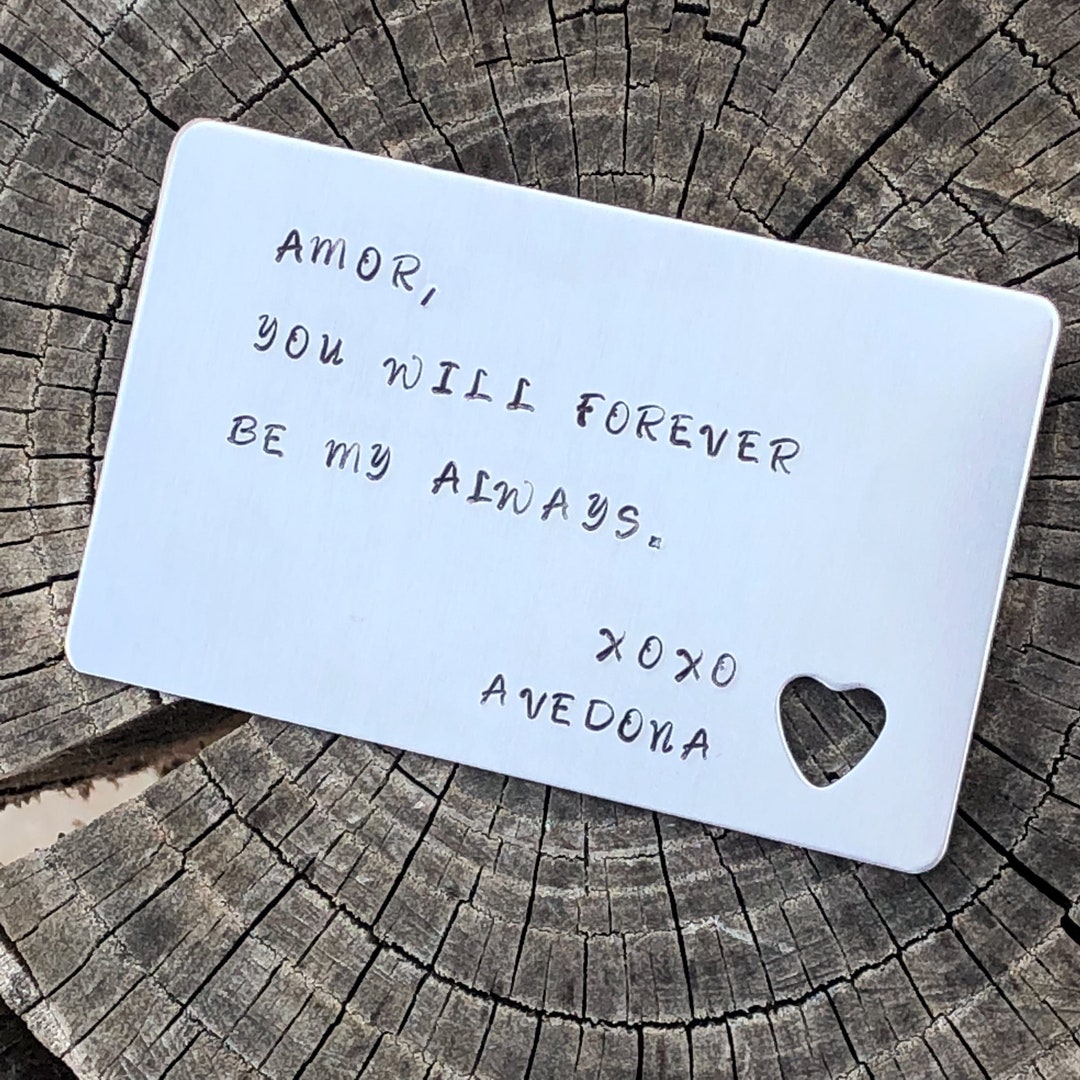 Wallet Card, Personalized Wallet Card, Custom Wallet Card, Love ...