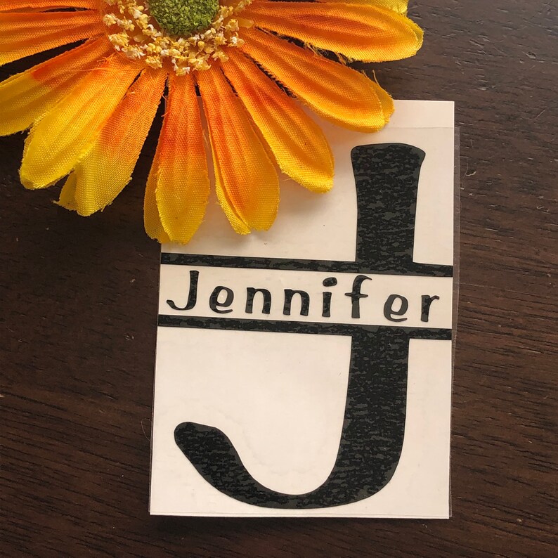 Split Monogram Name Monogram Decal Split Letter Split - Etsy
