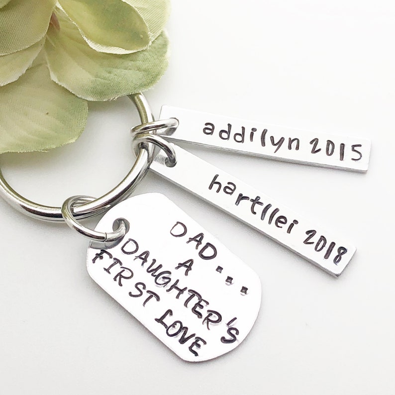 Custom Dad Keychain Custom Name Keychain Custom Dad Present | Etsy
