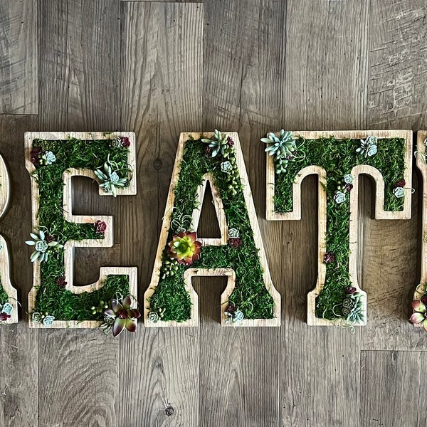 Moss Letter - Etsy