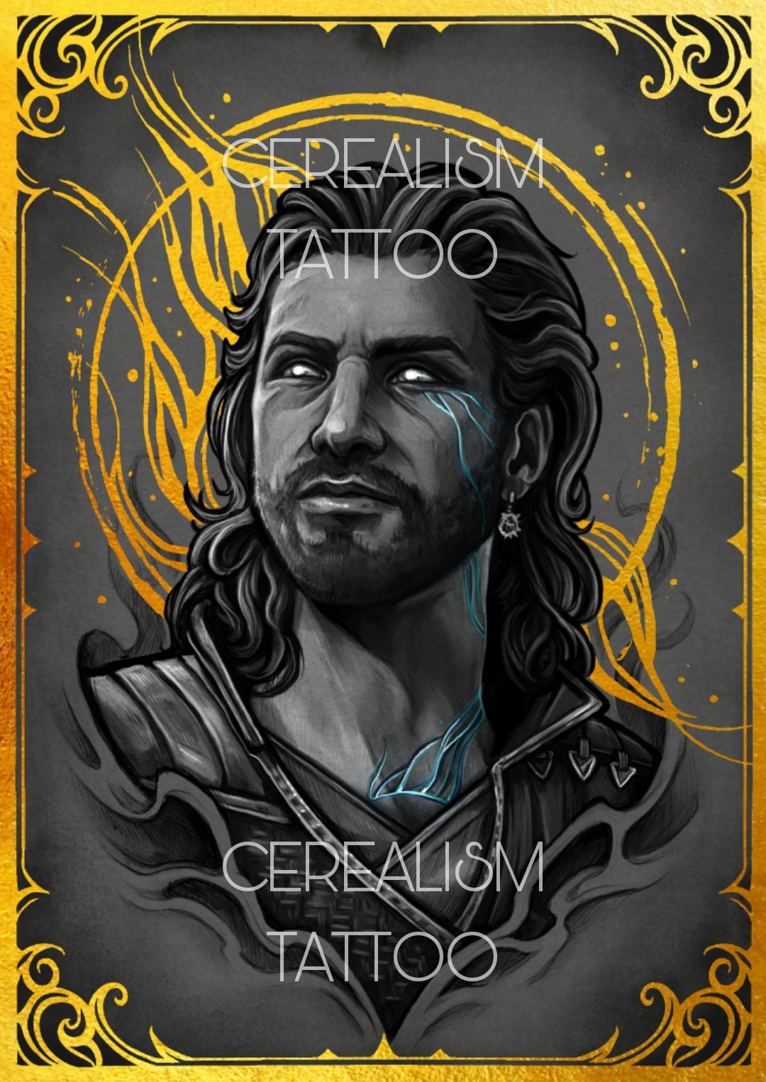 GALE - Gold Embellished A5 Art Print - Baldur's Gate 3 Inspired - Etsy