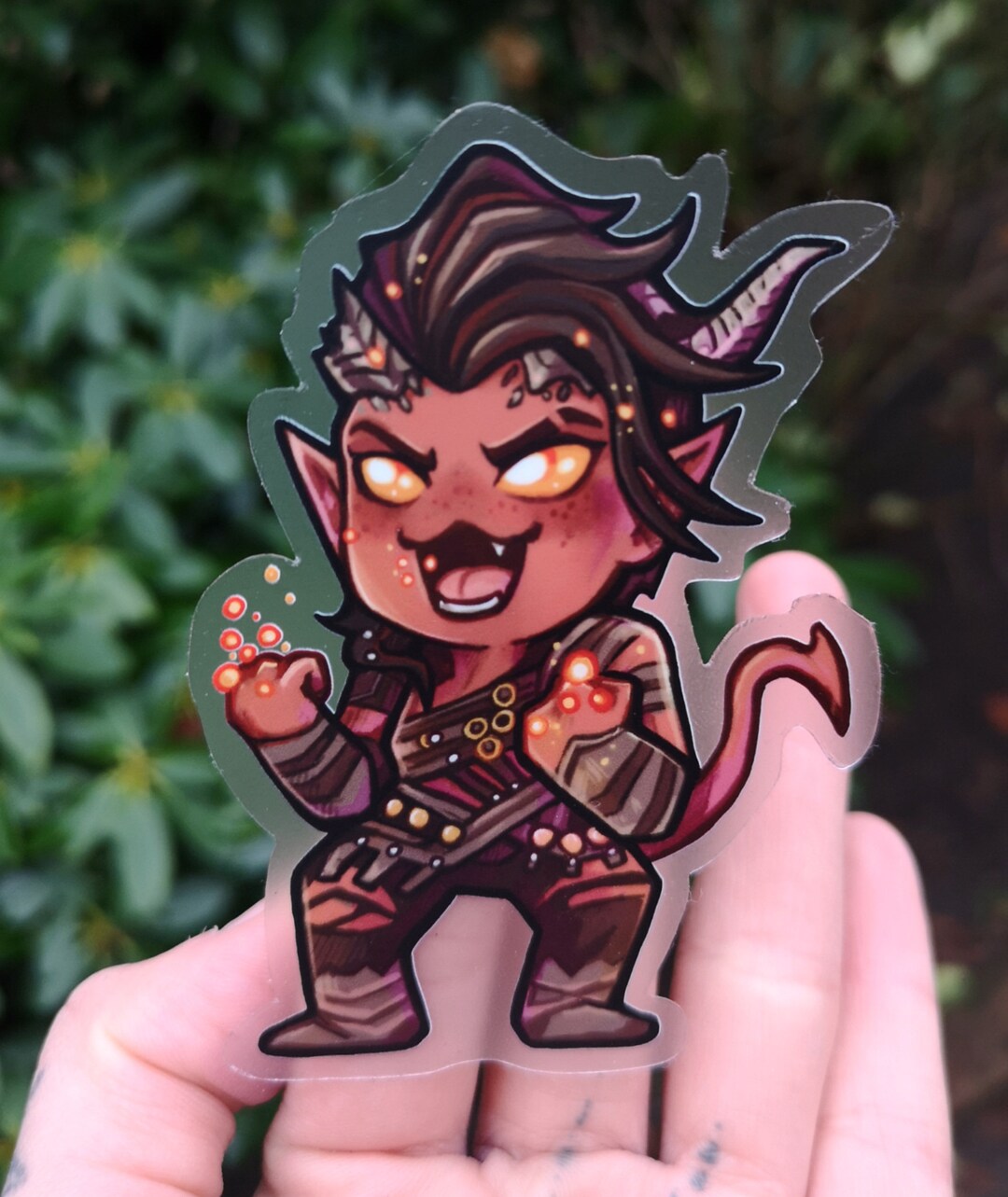 Karlach - Clear Vinyl Sticker - Baldur's Gate 3 Inspired - Etsy