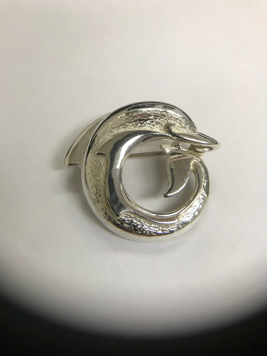Signed 925 Sterling Silver Dolphin Brooch Pin Coastal Jewelry - Etsy