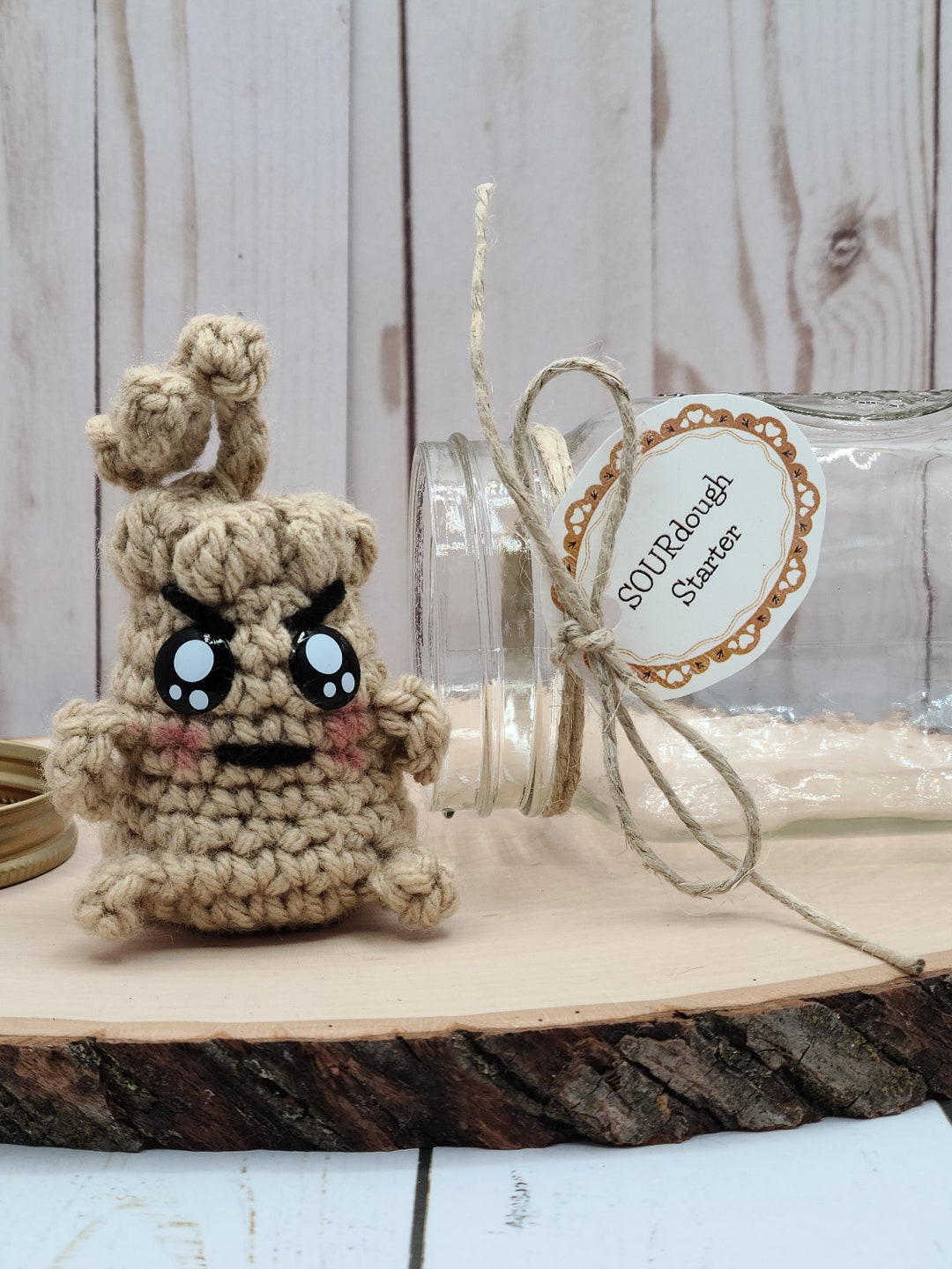 Crochet Sourdough Starter, Bread Plushie, Kawaii Food, Baker Gift ...