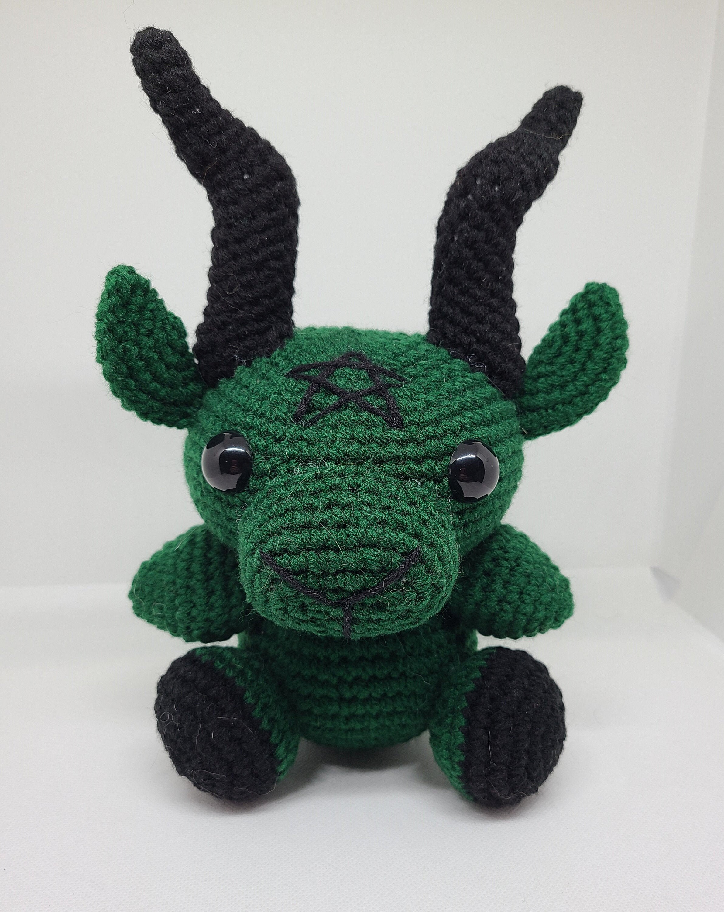 Crochet Baphomet Plush, Toy Cow, Goat Demon Stuffie, Devil, Amigurumi ...