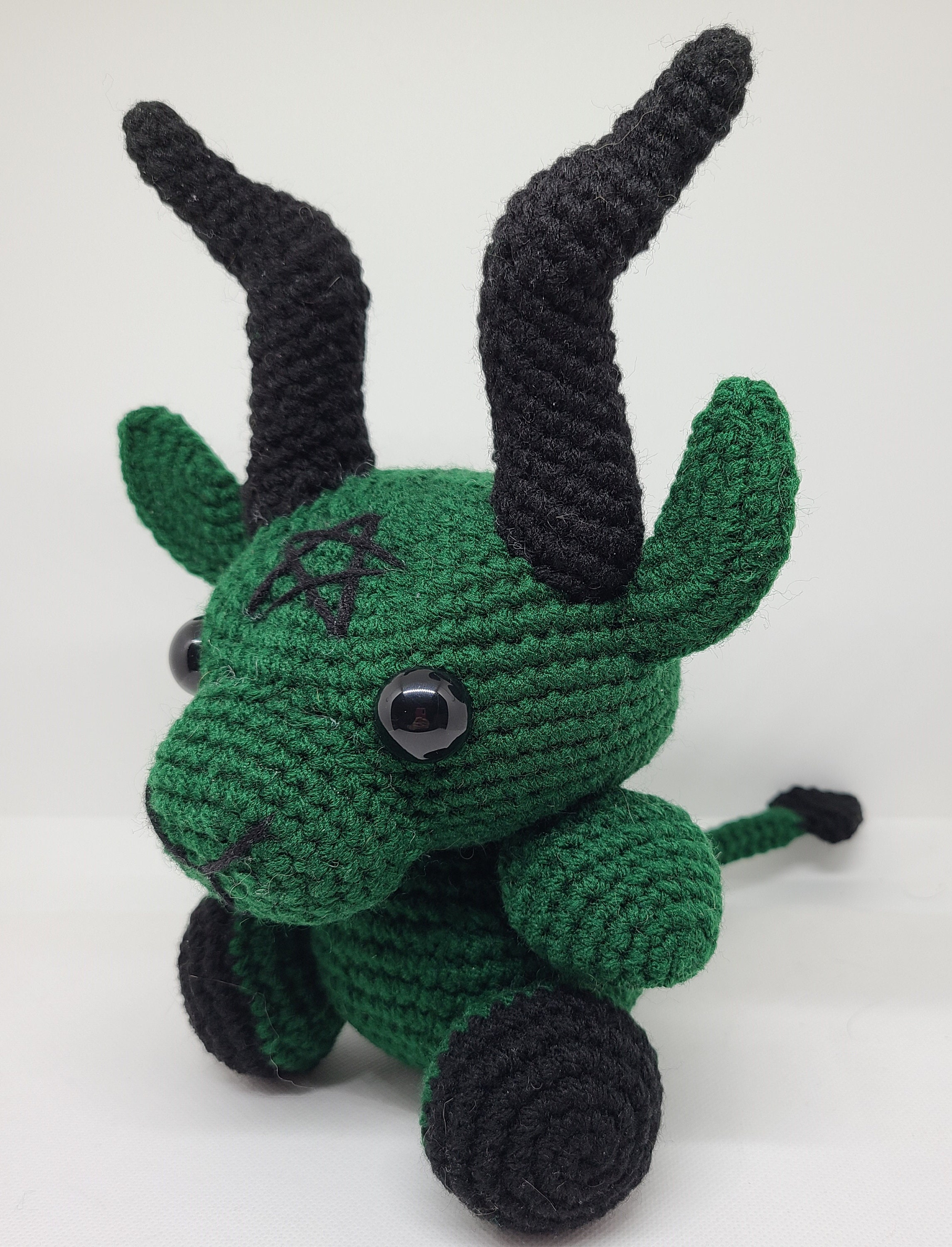Crochet Baphomet Plush, Toy Cow, Goat Demon Stuffie, Devil, Amigurumi ...