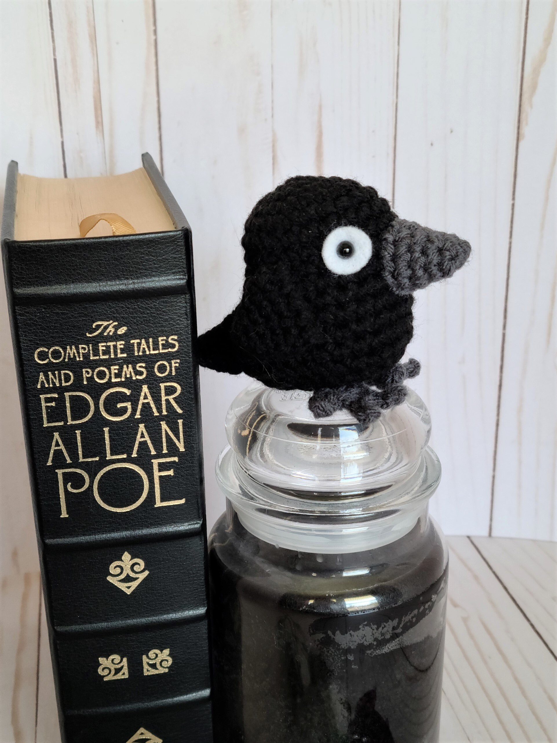 Cute Crochet Crow Plush Kawaii Goth Decor Cottagecore - Etsy