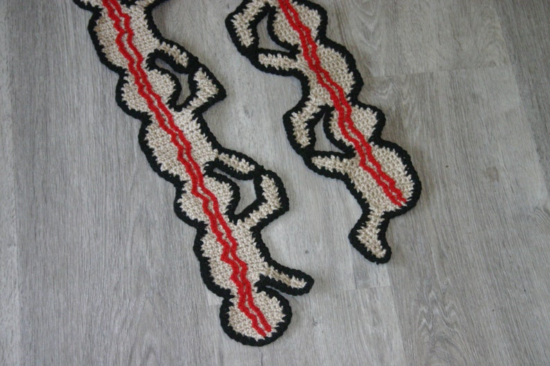 Human Centipede Scarf Crochet Horror Scarf Novelty Scarf - Etsy