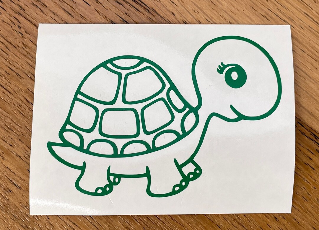 Tortoise Vinyl Sticker Label Decal Home Garden Decor Bedroom Exterior ...