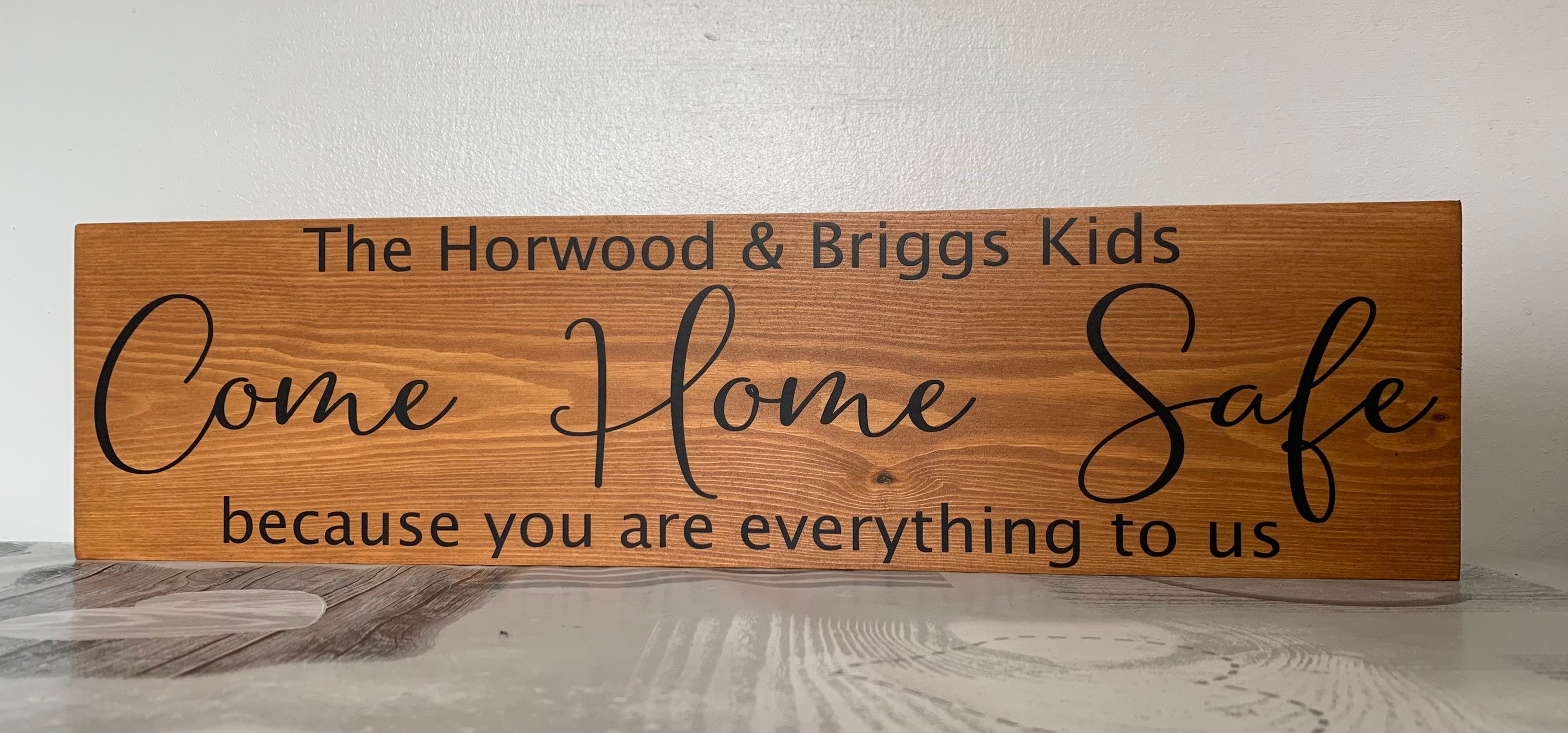 Personalised Family Plaque Come Home Safe Because You Are | Etsy