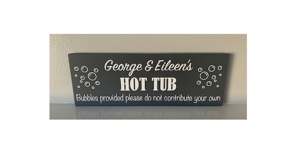 Personalised Hot Tub Plaque Personalized Hot Tub Sign | Etsy