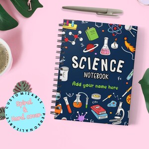Back to School Science Composition Science Notebook /personalized Lined ...
