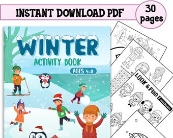 Winter Coloring Book - Etsy