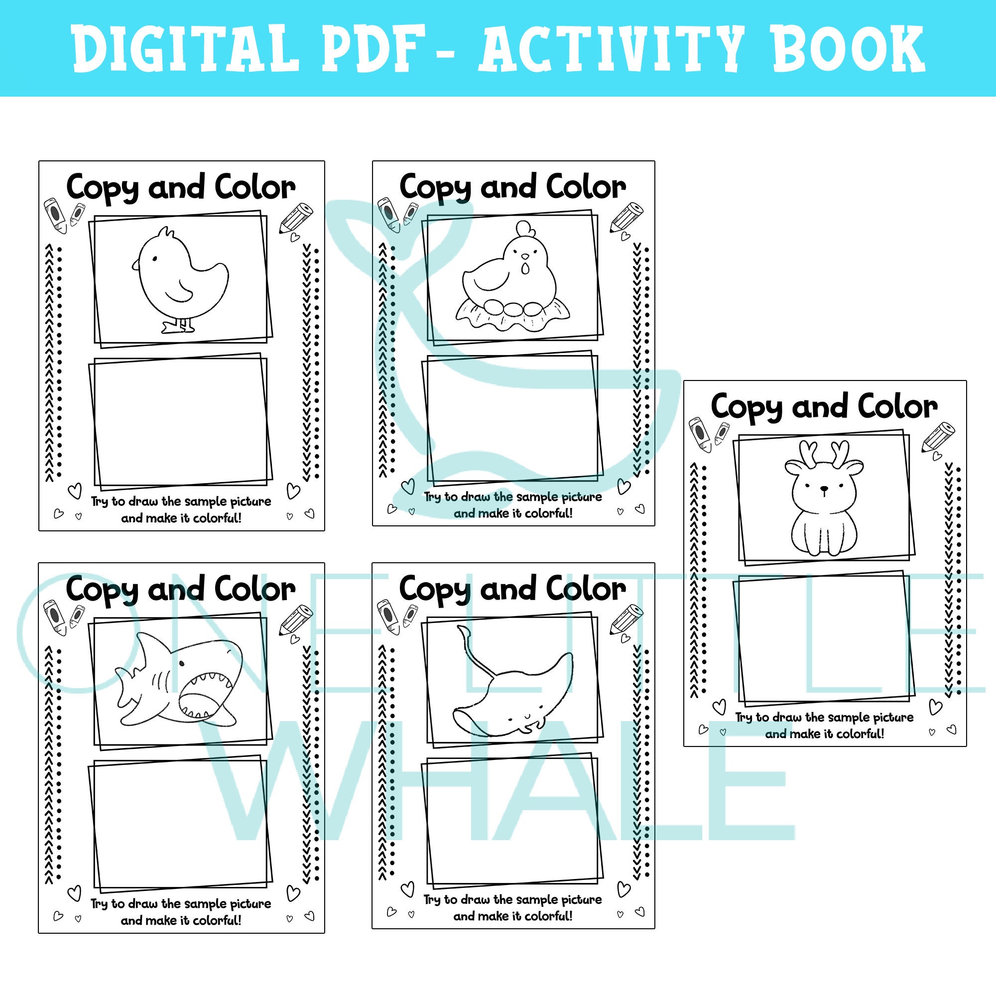 Animal Activity Book for Kids 4-8 Digital Download / Children - Etsy