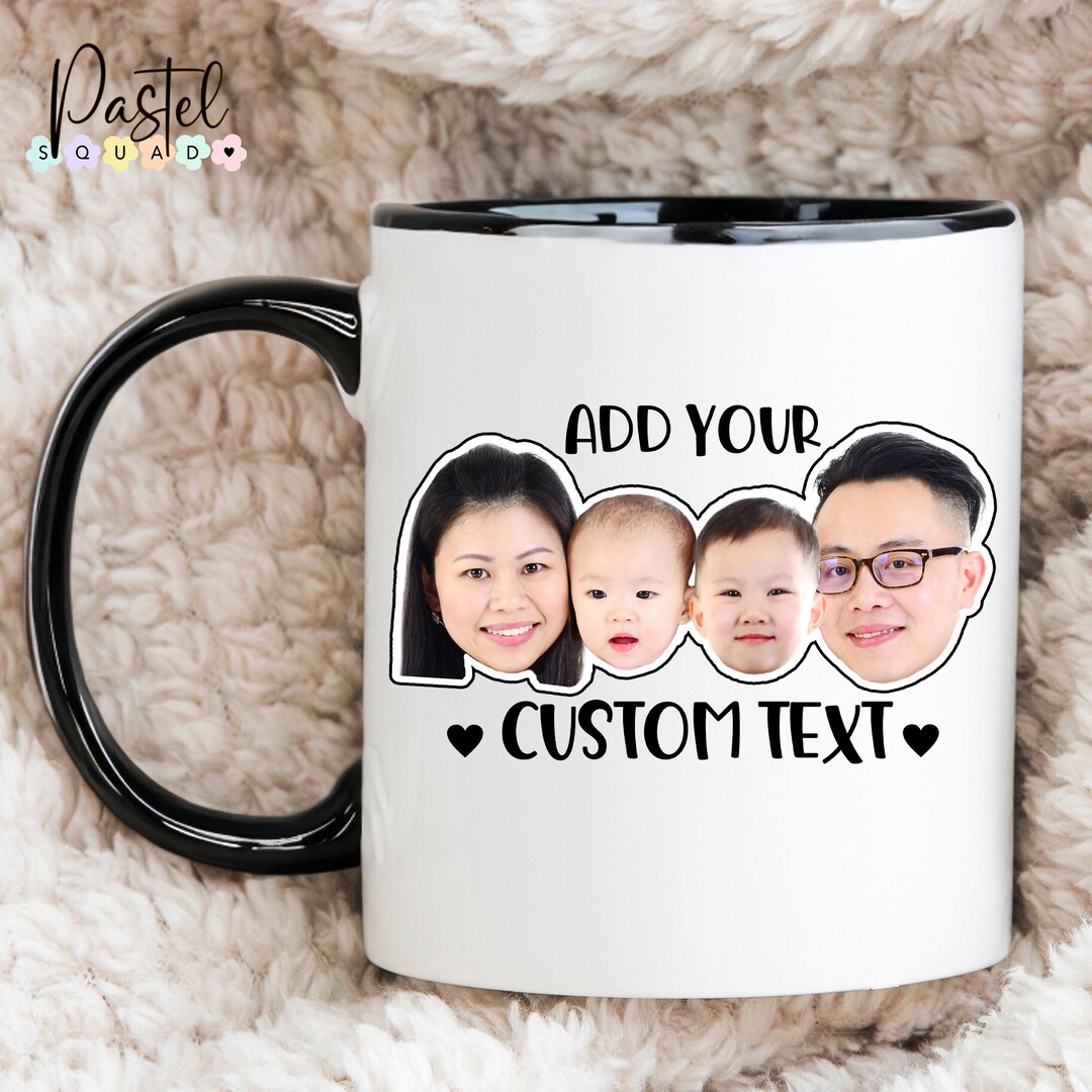 Family Picture Mug, Custom Mug With Family Photo, Personalized Face Mug ...