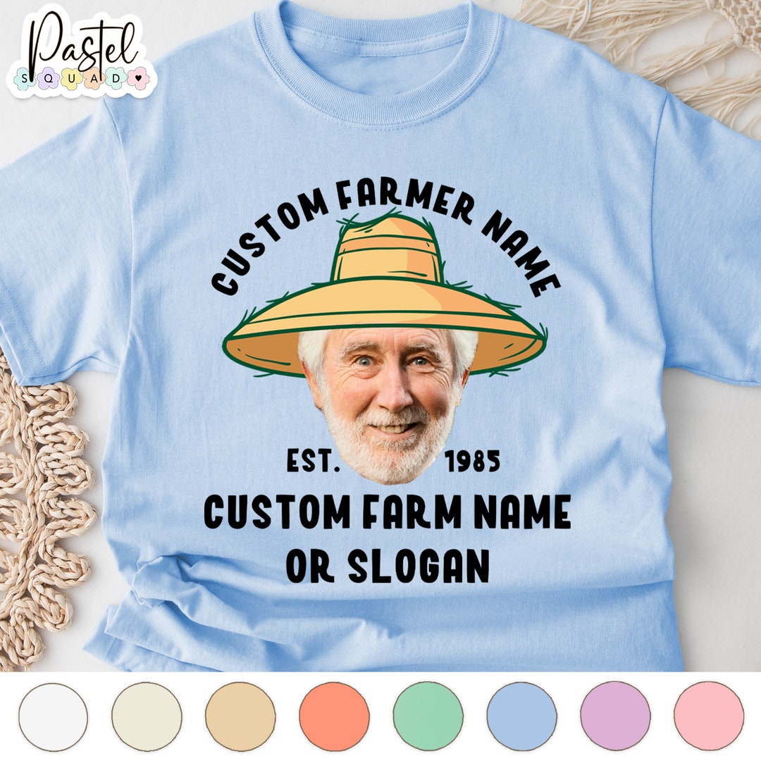 Custom Farm Shirt, Farmer Face Shirts, Personalized Farming Gifts ...