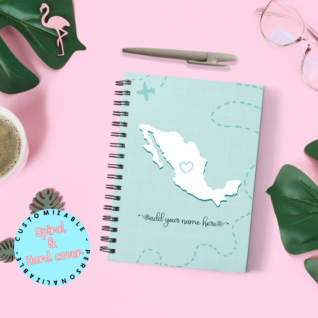 Mexico Travel Notebook / Personalized Lined Notebook / Custom - Etsy