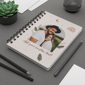 Custom Photo and Text Notebook / Personalized Lined Notebook With ...