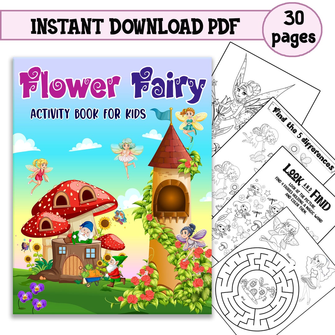 Flower Fairy Activity Book for Kids Digital Download / - Etsy UK