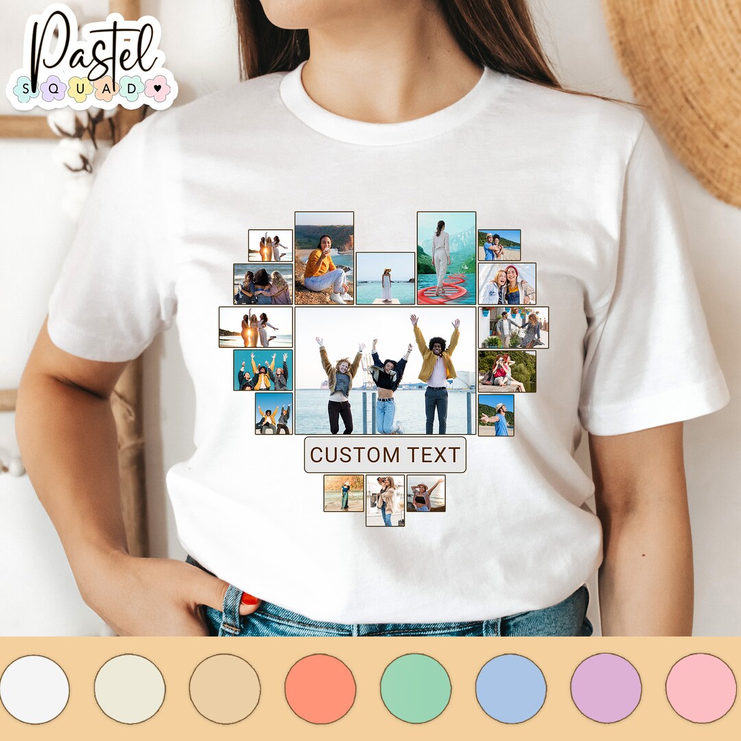 Custom Photo Collage Shirt, Personalized Face Shirt, Custom Shirt With ...