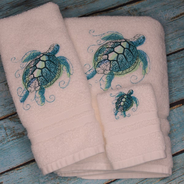 Sea Turtle Towel - Etsy