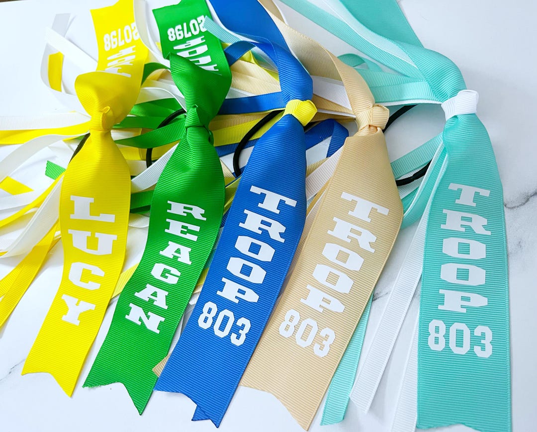 Personalized Girl Scout Ribbon Hair Streamer, Troop Gift, Daisy, Junior ...