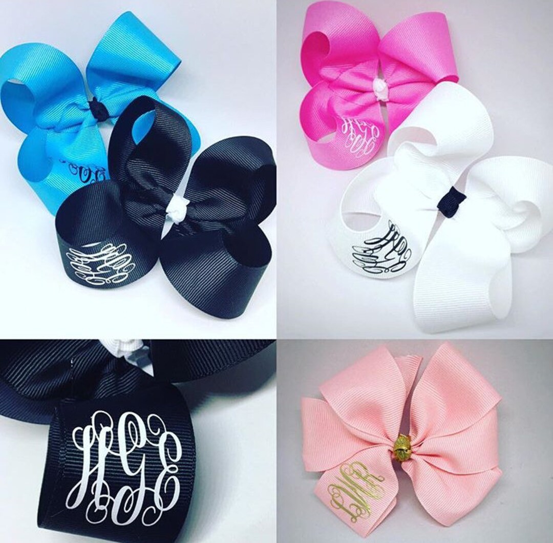Personalized Bows, Personalized Hair Bow's for Girl's, Monogrammed Hair ...