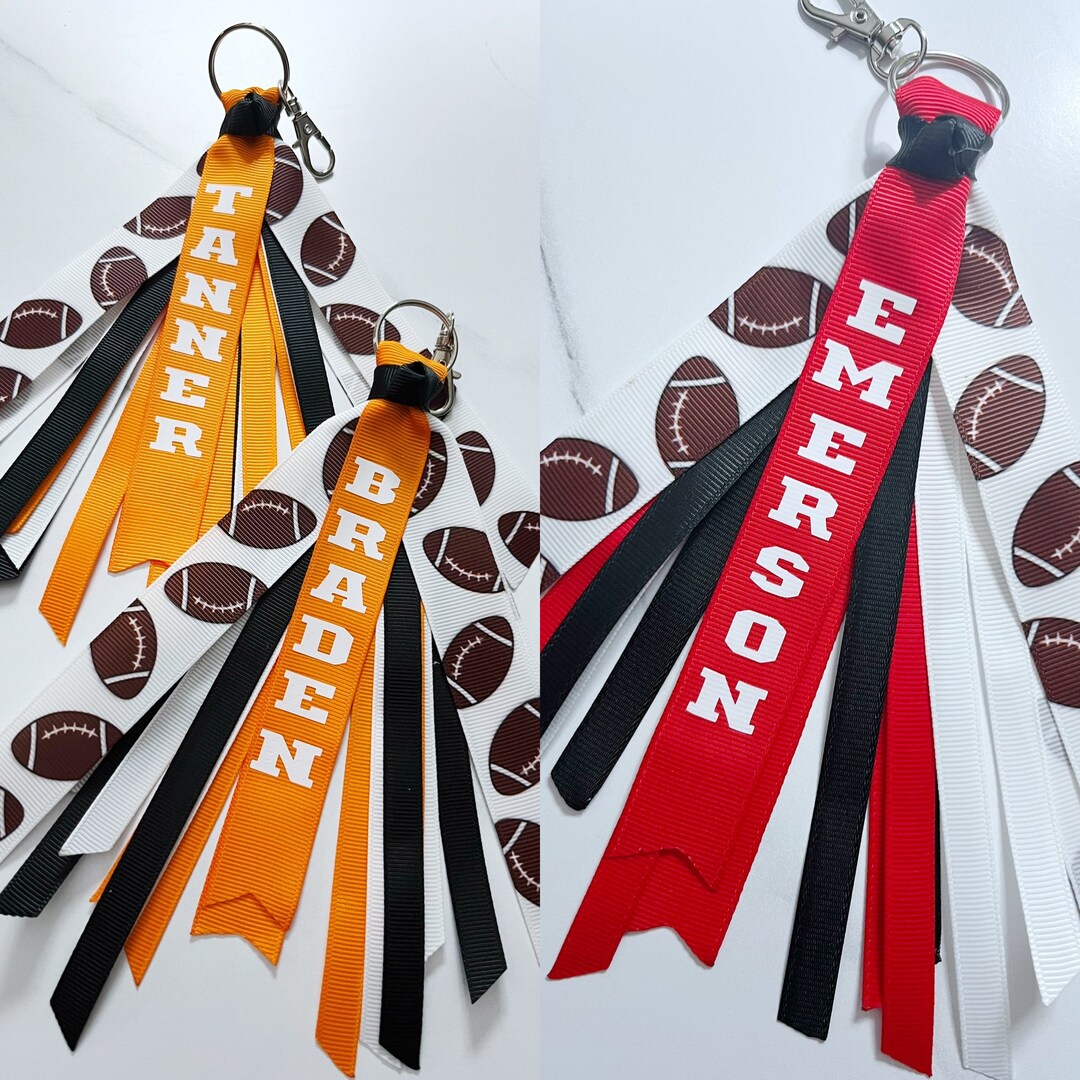 Football Mom, Football Keychain, Football Bag Tag, Mom Gift, School ...