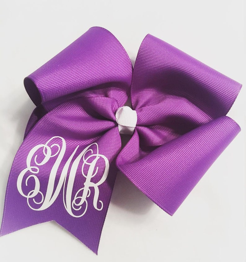 Monogram Bow Personalized Hair Bows6 Solid Bows Bows | Etsy