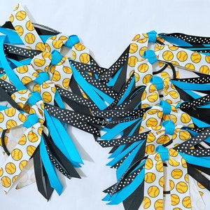Team Streamers, Softball Bow, Sports Bows, Softball Team Hair Bows ...