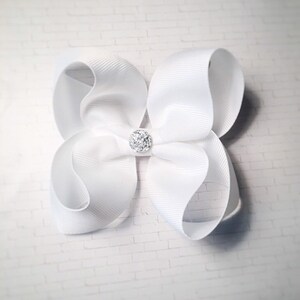 White Bow, Girl Bows, Big Bows, Bows for Girls, Baby Bows, Hair Bows ...