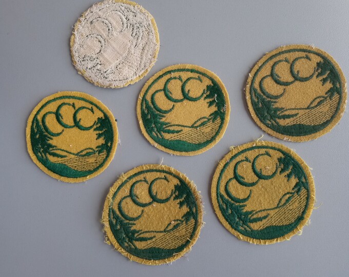 1939-1940s Set (6) Civilian Conservation Corps Insignia Patch, Circular ...