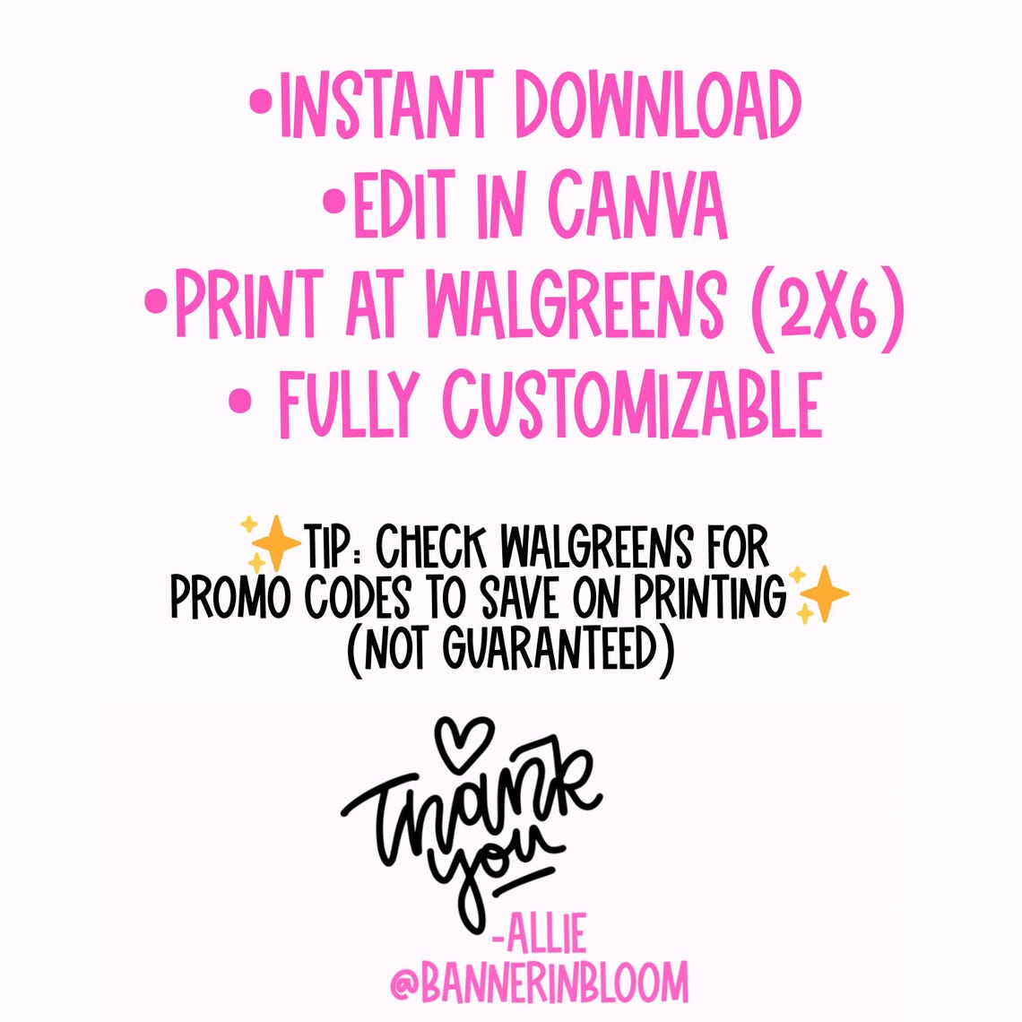 Editable 2x6 Walgreens Banner Template | Canva Instant Download (print ...