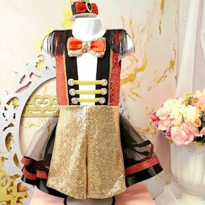 Ring Master Costume, Circus Costume, Red Gold and Black Costume, Ring ...