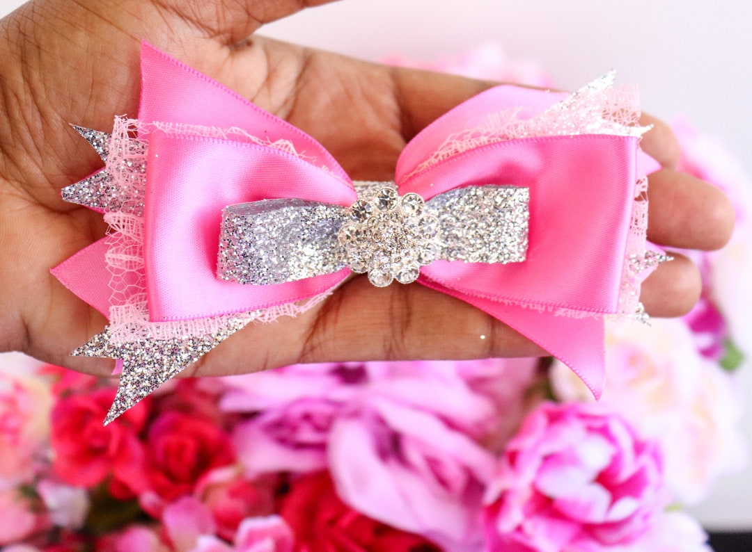 Princess Crown Hair Bow, Fairytale Princess Hair Bow, First Birthday ...
