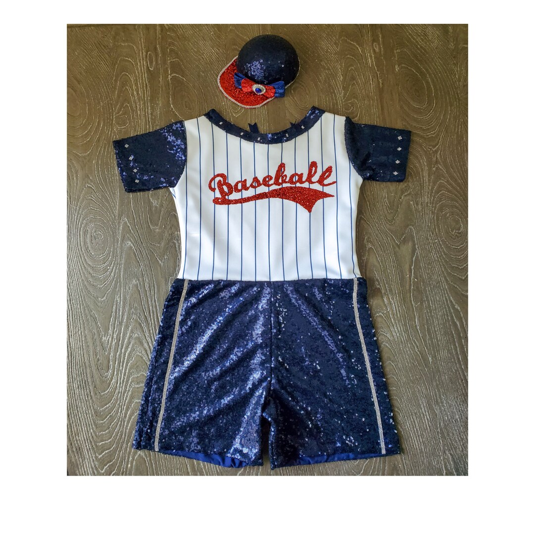 Girls Baseball Romper, Baseball Pageant Romper, Baseball Ooc, Pageant ...
