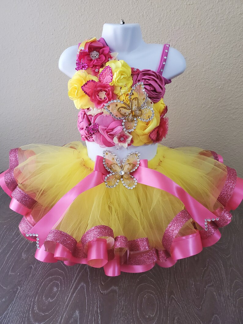Floral Tutu Set Spring Flower Tutu Flower Girl Tutu Dress | Etsy