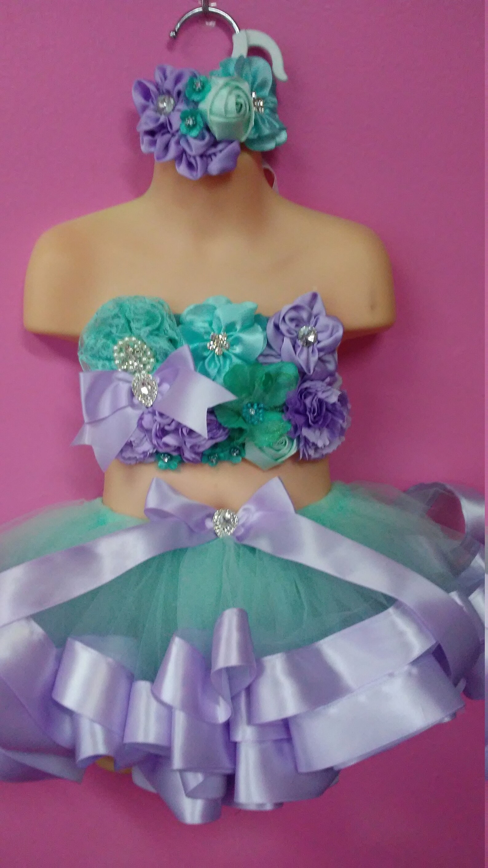 Floral Tutu Set Shabby Chic Flower Tutu Flower Girl Tutu - Etsy