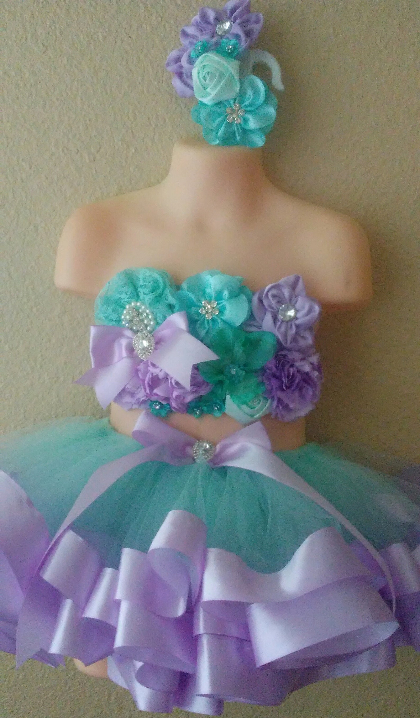 Floral Tutu Set Shabby Chic Flower Tutu Flower Girl Tutu - Etsy