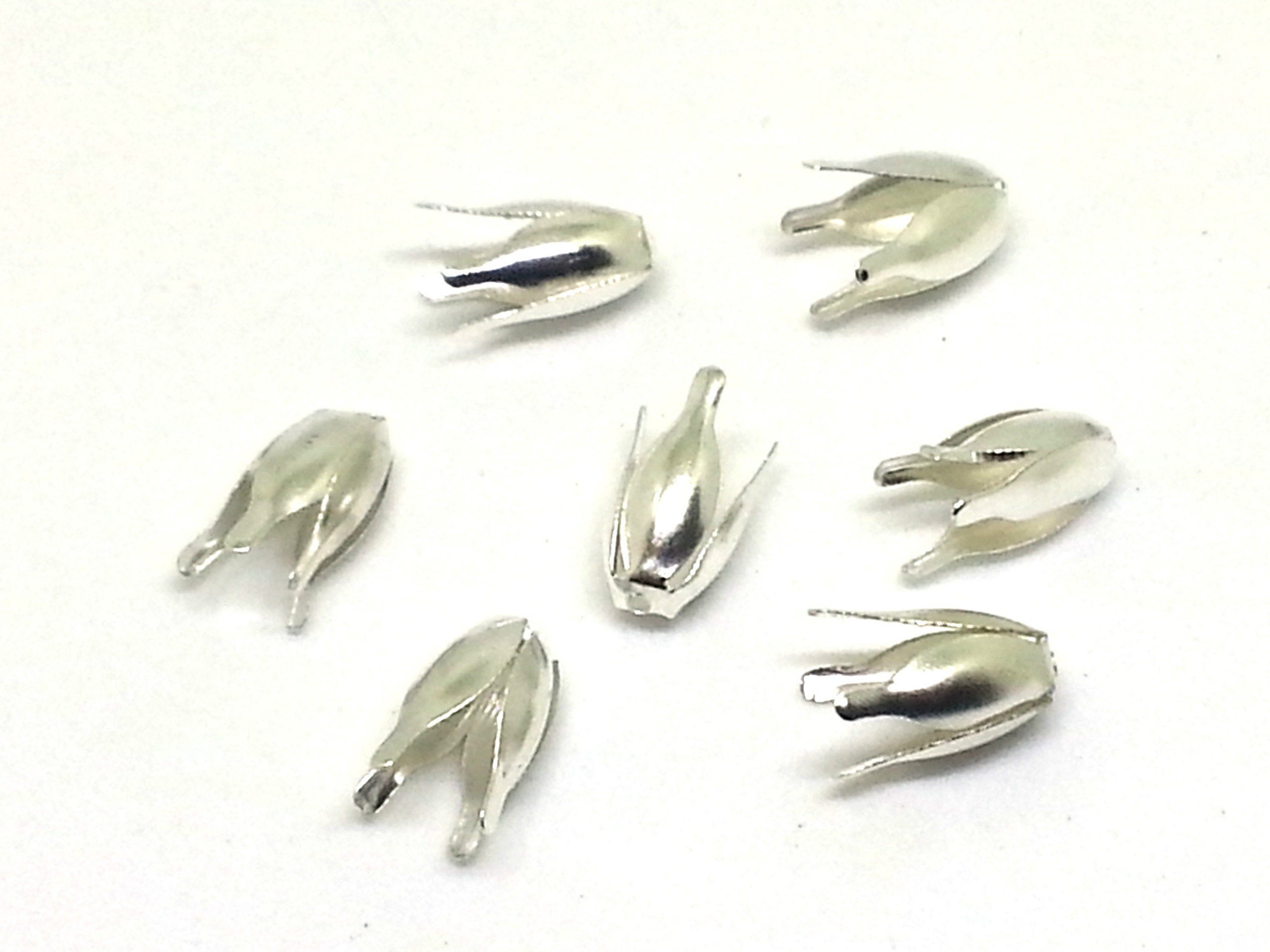 Petal Bead Caps - Bronze Bead Caps - Silver Bead Caps - Jewellery ...