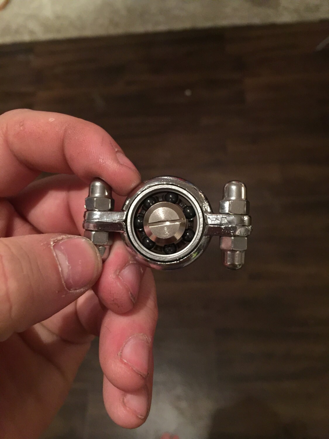 Hand Made Fidget Toy. Chrome Hand Spinner Hybrid Ceramic Bearing ...