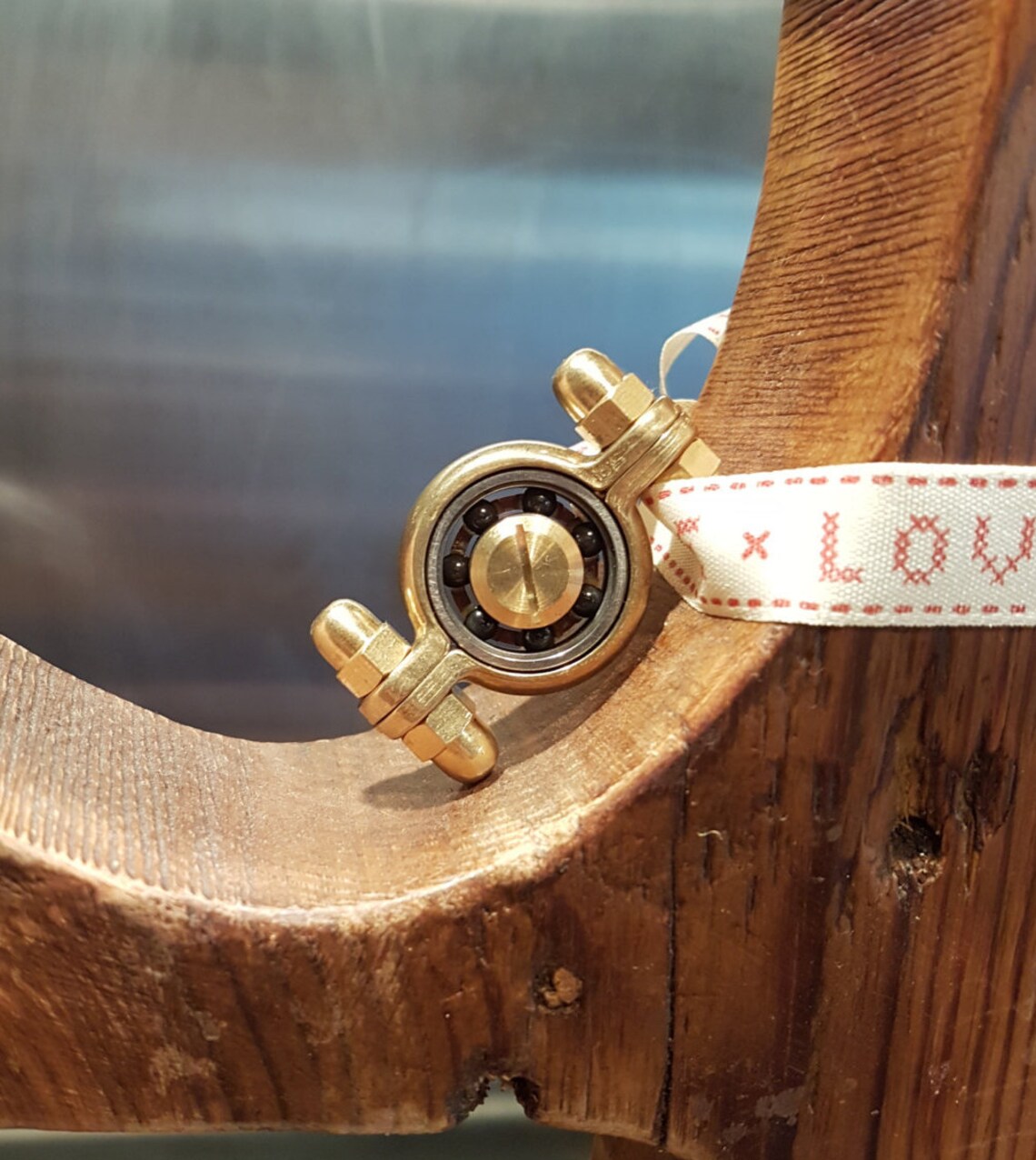 Hand Made Fidget Toy. Brass Hand Spinner Hybrid Ceramic Bearing Torqbar ...