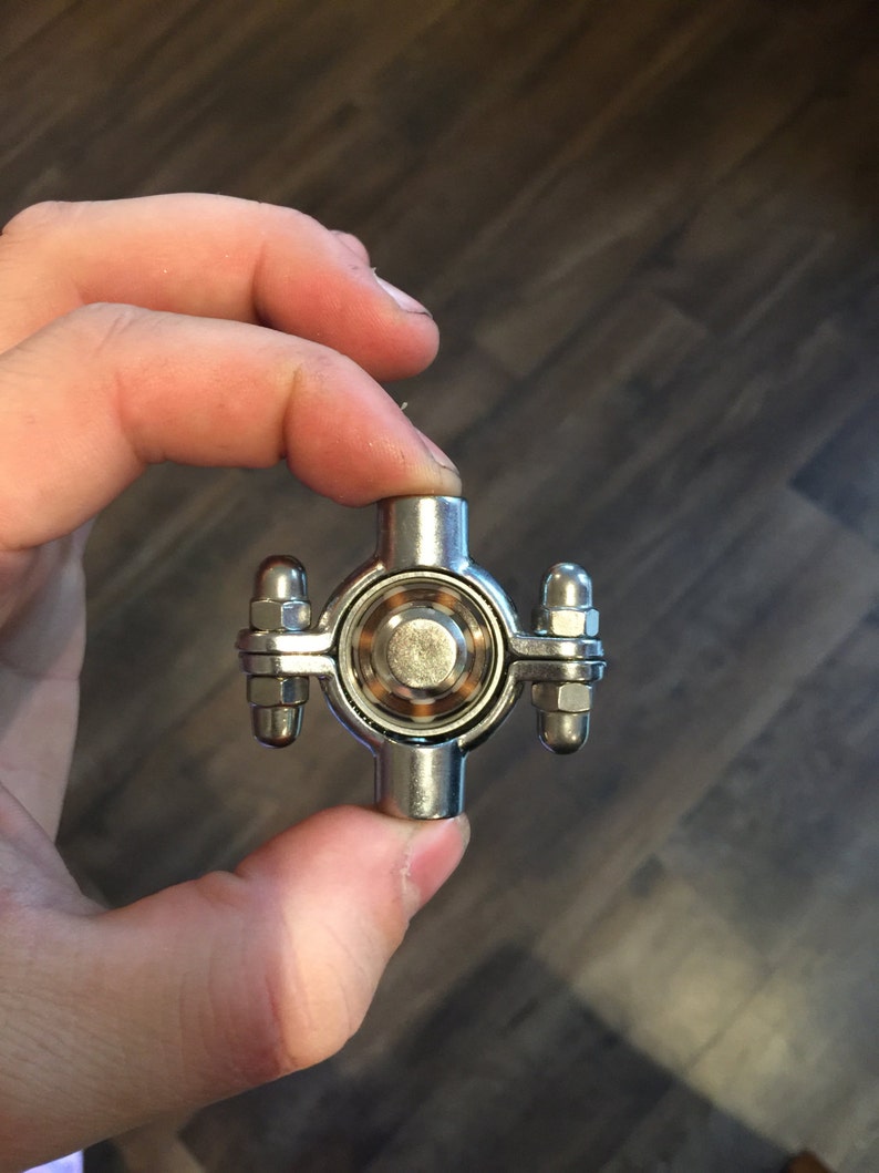 Hand Made Fidget Toy V2. Chrome Hand Spinner Hybrid Ceramic Bearing ...