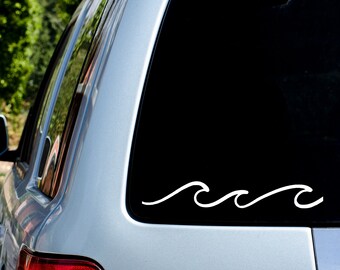 Wave decal | Etsy