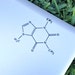 Decal Caffeine Molecule,laptop Decal,laptop Sticker,car Sticker,car ...